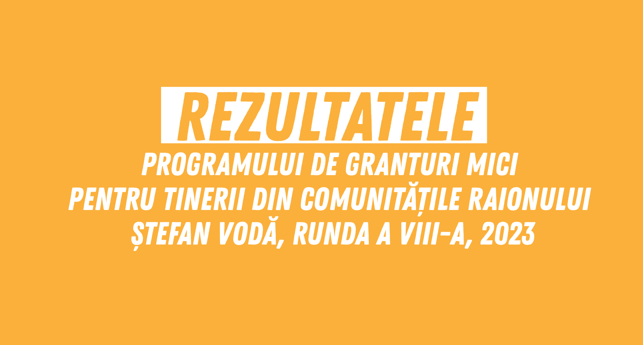Rezultatele Programului de Granturi Mici pentru Tineri 2023 | A.O ...